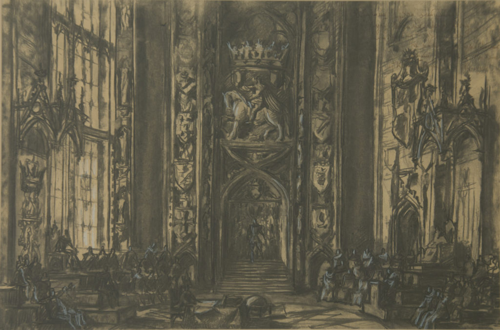 Sketch for stage design for J. Verdi’s opera “Don Carlos” - rusartmuseum.am